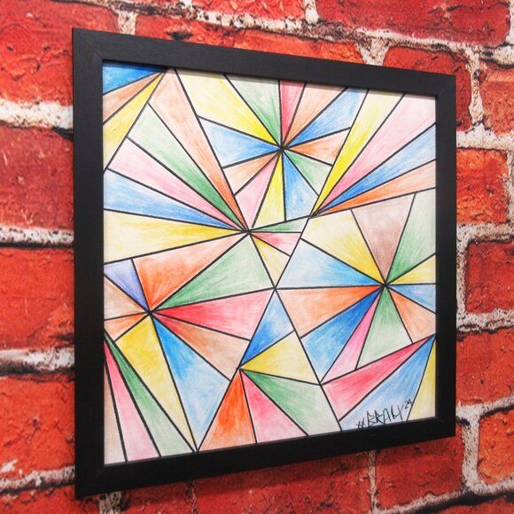 Art | 12x12 Original Signed Watercolor Paintingdrawing Wood Frame Brady ...